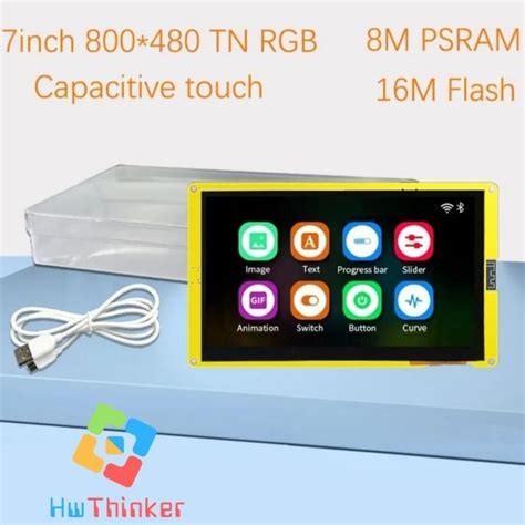 Jual Esp32 S3 Lvgl Hmi 7 Inch Lcd Graphic Flash 16mb Psram 8mb Touch Screen Original Dan