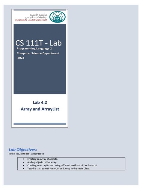 Lab42 Wednesday Pdf Class Computer Programming Method