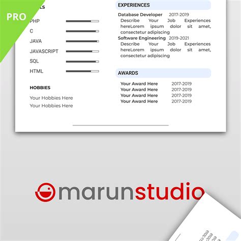 Resume Google Slide Template On Behance