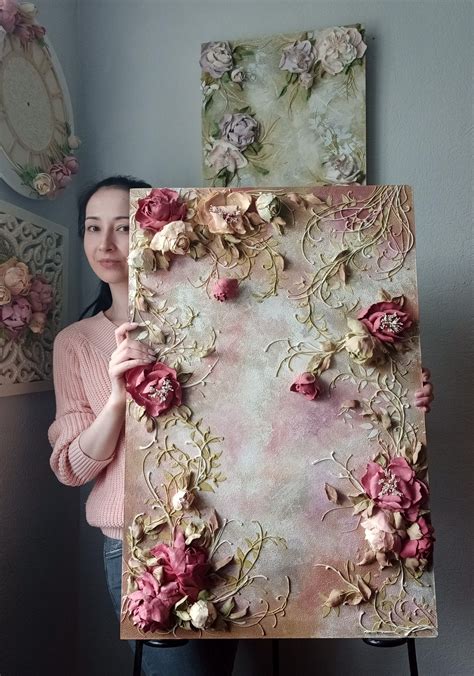 Скульптурная живопись Простые рисунки акрилом Текстурированный холст