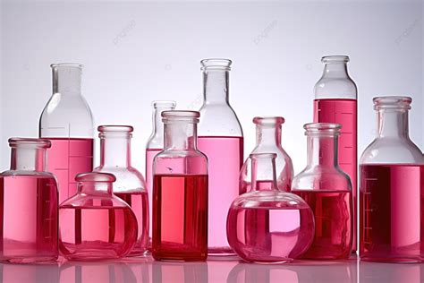 Many Glass Containers With Liquid Inside Background High Resolution