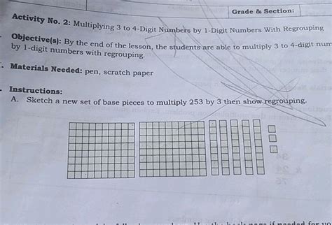Grade Section Activity No 2 Multiplying 3 To StudyX