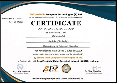 Dhruv Singhal On Linkedin Java Onlinelearning Achievementunlocked