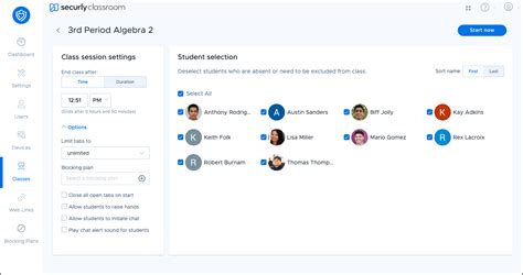 Starting A Class Session