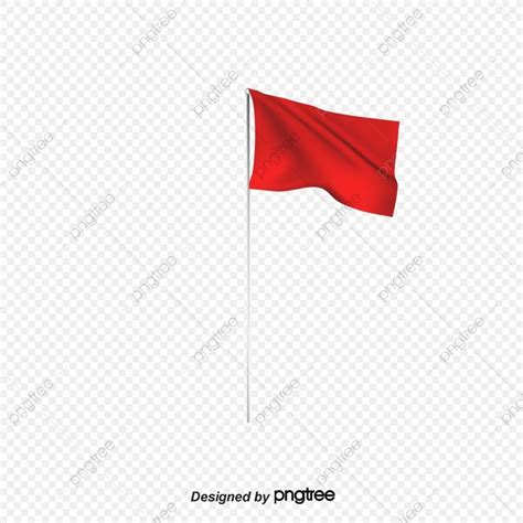 빨간 손깃발 벡터 소재 작은 홍기 채색 깃발이 Png 일러스트 및 Psd 이미지 무료 다운로드 Pngtree 깃발