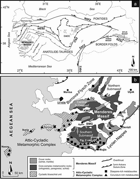 Simplified Tectonic Map Showing Tectonic Units And Major Metamorphic