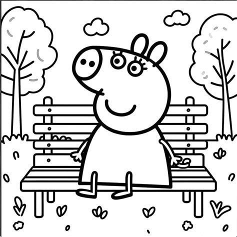 Peppa Malac Színezők Nyomtatható Peppa Malac Kifestők