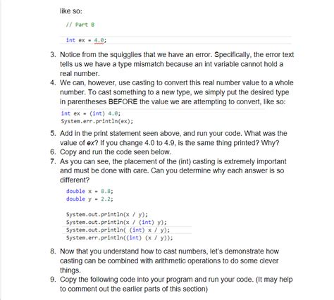 Solved Part A Exploring More Primitive Types 1 In Lab 1