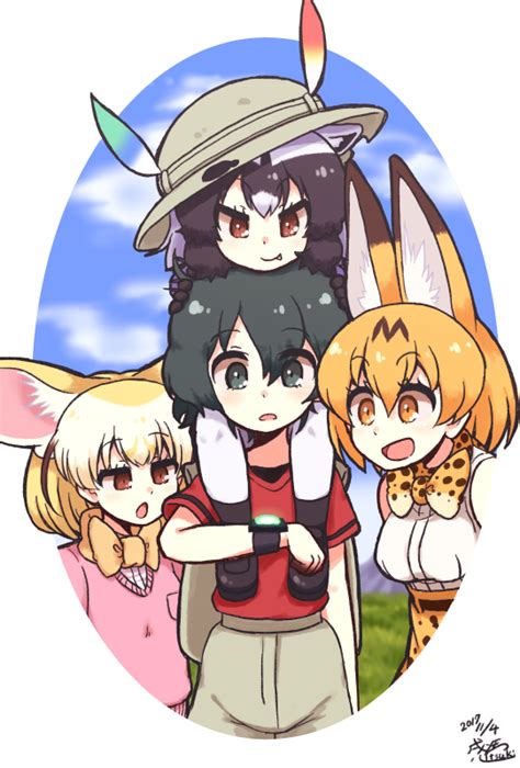Serval Kaban Common Raccoon Fennec And Lucky Beast Kemono Friends