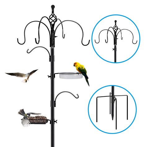 Buy Bird Feeding Station 75 Inch Wild Bird Feeder Pole With Water Bath