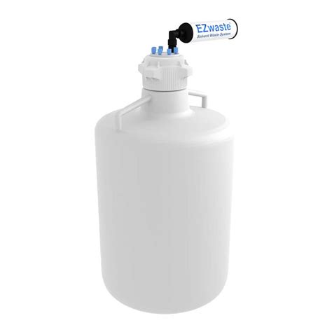 EZwaste HPLC Solvent Waste System L Heavy Duty Round Carboy Mm B VersaCap With Six X