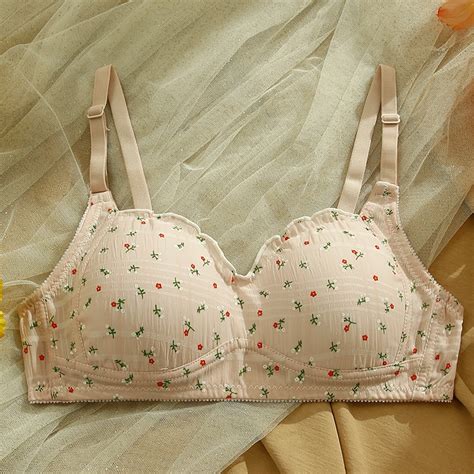 No Underwire Push Ups High School Girl Bra Sweet Cute Lingerie Women