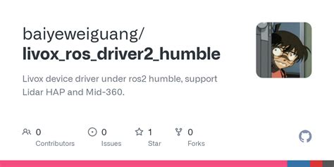 Github Baiyeweiguang Livox Ros Driver Humble Livox Device Driver