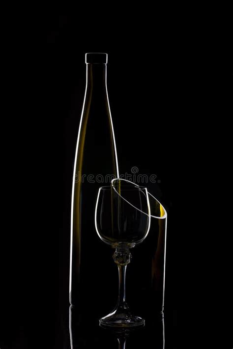 Still Life With Glass Objects On A Black Background Stock Image Image