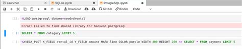 Example PostgreSQL Database Doesn T Load In Binder Issue 34