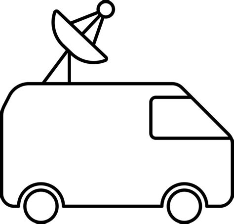 Satellite Bus Icon In Black Outline 24218240 Vector Art At Vecteezy