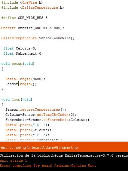 Résolu Erreur De Compilation Sous Arduino Uno A Cause Des