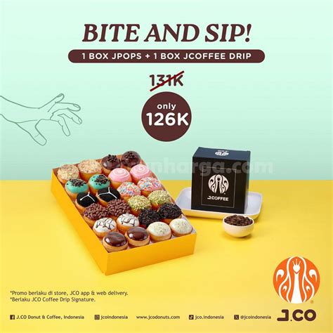 Promo Jco Bite And Sip Harga Spesial 1 Box Jpops 1 Box Jcoffee Drip