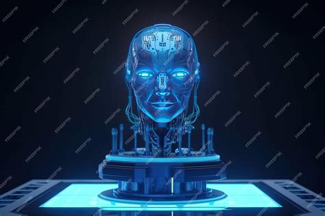 로봇 머리를 이미지한 인공 지능미래적이고 현대적인 일러스트레이션 혁신적인 기술 Generative Ai 프리미엄 사진