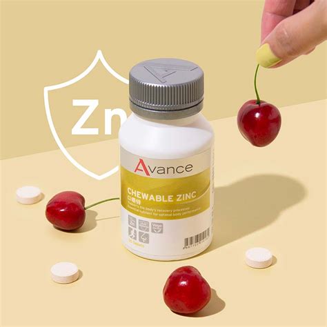 Chewable Zinc Tasty Cherry Flavoured Tablet Avance Product