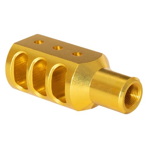 12x28 Threaded Muzzle Brake For 22lr Gold