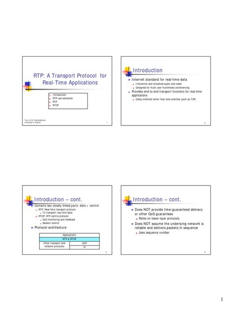 Rtp A Transport Protocol For Real Time Applications Pdf Internet