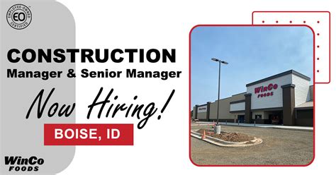 Winco Foods On Linkedin Hiring Constructionmanager Jobopportunity