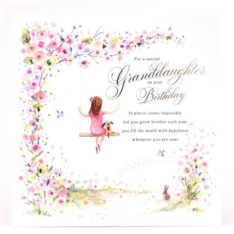 Buy Platinum Collection Birthday Card Granddaughter Swing For Gbp 1
