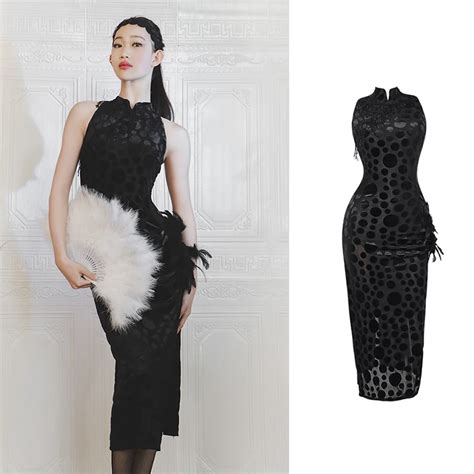 Vdb6491 Vestido De Baile Latino Con Lunares Negros Para Mujer Ropa De