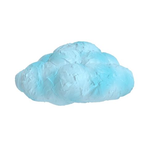 Nube De Lluvia De Dibujos Animados De Plastilina O Arcilla Aislado