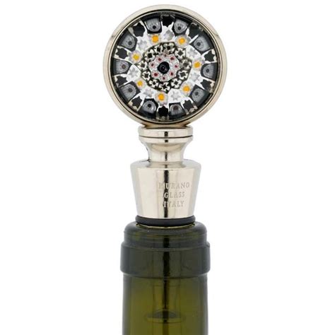 Murano Glass Bottle Stoppers Murano Glass Millefiori Round Bottle Stopper