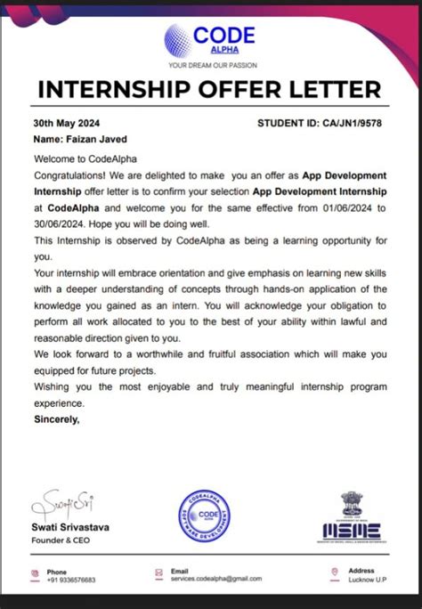 Faizan Javed On Linkedin Androiddev Internship Techcareer Codealpha