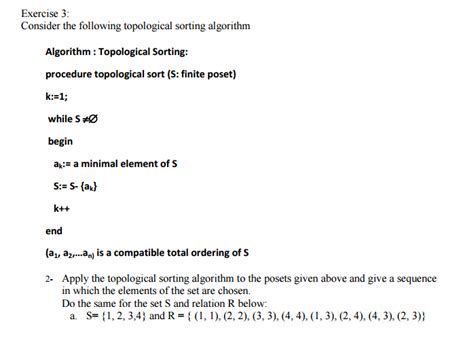 Solved Consider The Following Topological Sorting Algorithm