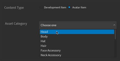 Clarify What The Head Option When Uploading Ugc Items Means In Studio