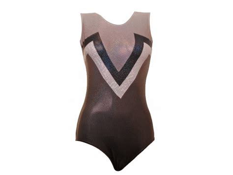 Tokyo Silverblack Ombre Sleeveless Gymnastic Leotard Olympique
