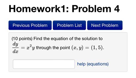 Solved Homework1 Problem 410 ﻿points ﻿find The Equation
