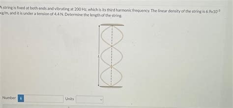 solved a string is fixed at both ends and vibrating at 200