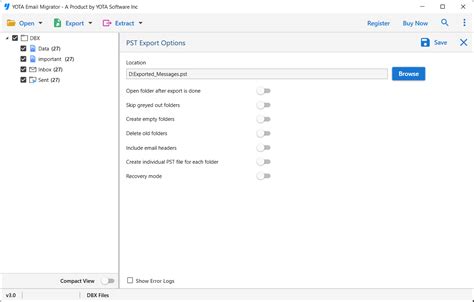 dbx migrator to export outlook express files into 20 formats