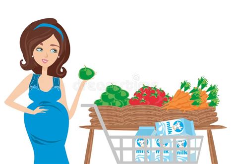 Pregnant Woman Diet Stock Vector Illustration Of Birthday 90804987