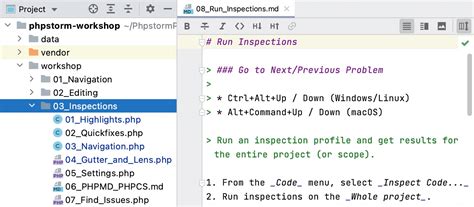 Editor Basics Phpstorm
