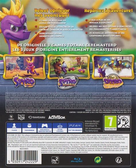 Spyro Reignited Trilogy Cover Or Packaging Material Mobygames