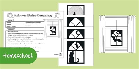 Halloween Window Transparency Craft Teacher Made Twinkl