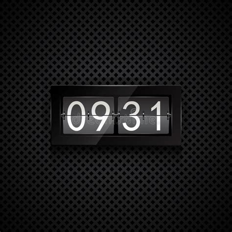 Countdown Numbers Flip Counter Vector Isolated Set Retro Style Flip Clock Or Scoreboard