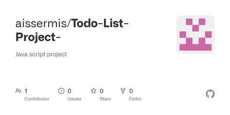 GitHub Aissermis Todo List Project Java Script Project