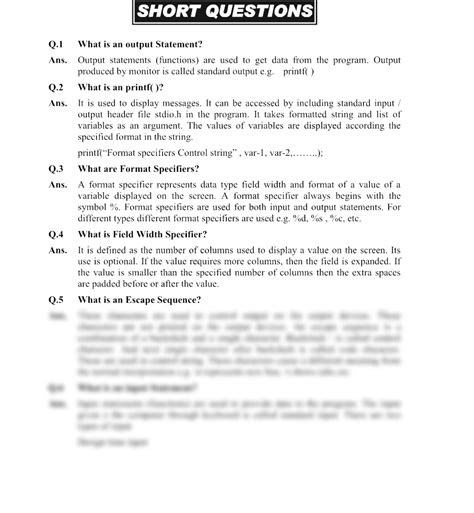 Solution Class 12th Computer Science Chapter Inputoutput Complete