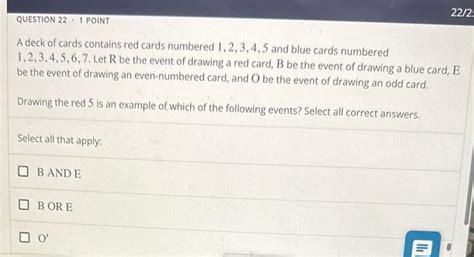 Solved A Deck Of Cards Contains Red Cards Numbered Chegg