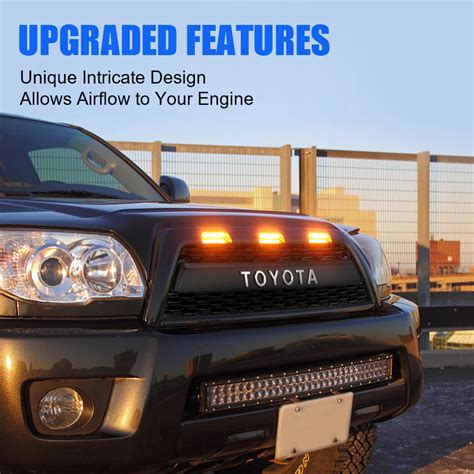 Front Grill With Raptor Lights Combo For 2006 2009 Toyota 4runner 10144