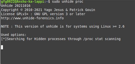 how to find hidden processes in linux geeksforgeeks