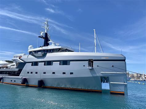 Das 76 Meter Beiboot Abeona Von Jeff Bezos Am Hafen Von Palma De Mallorca