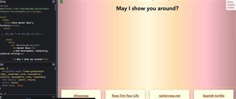 FreeCodeCamp Assignment 5 Personal Portfolio Page Rachel Rose